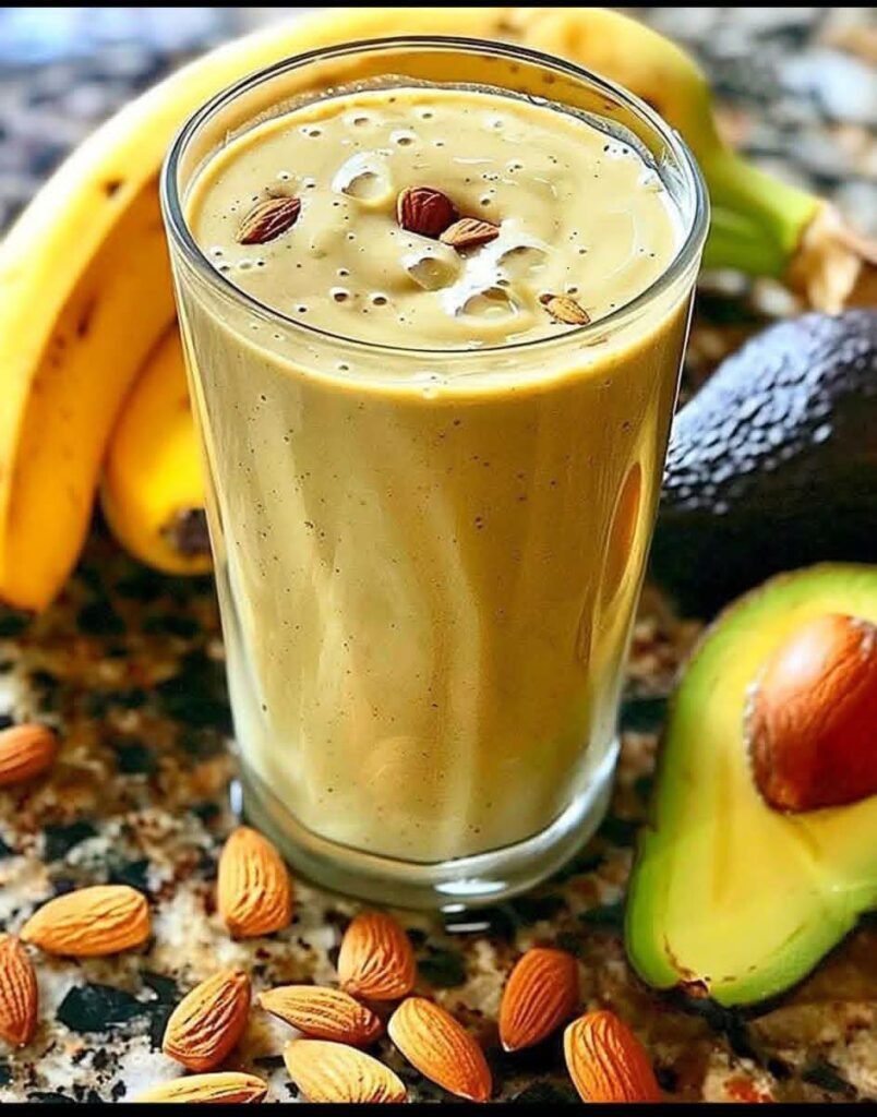 🥤 Creamy Banana, Avocado & Almond Smoothie - Healthy Diet Recipes World